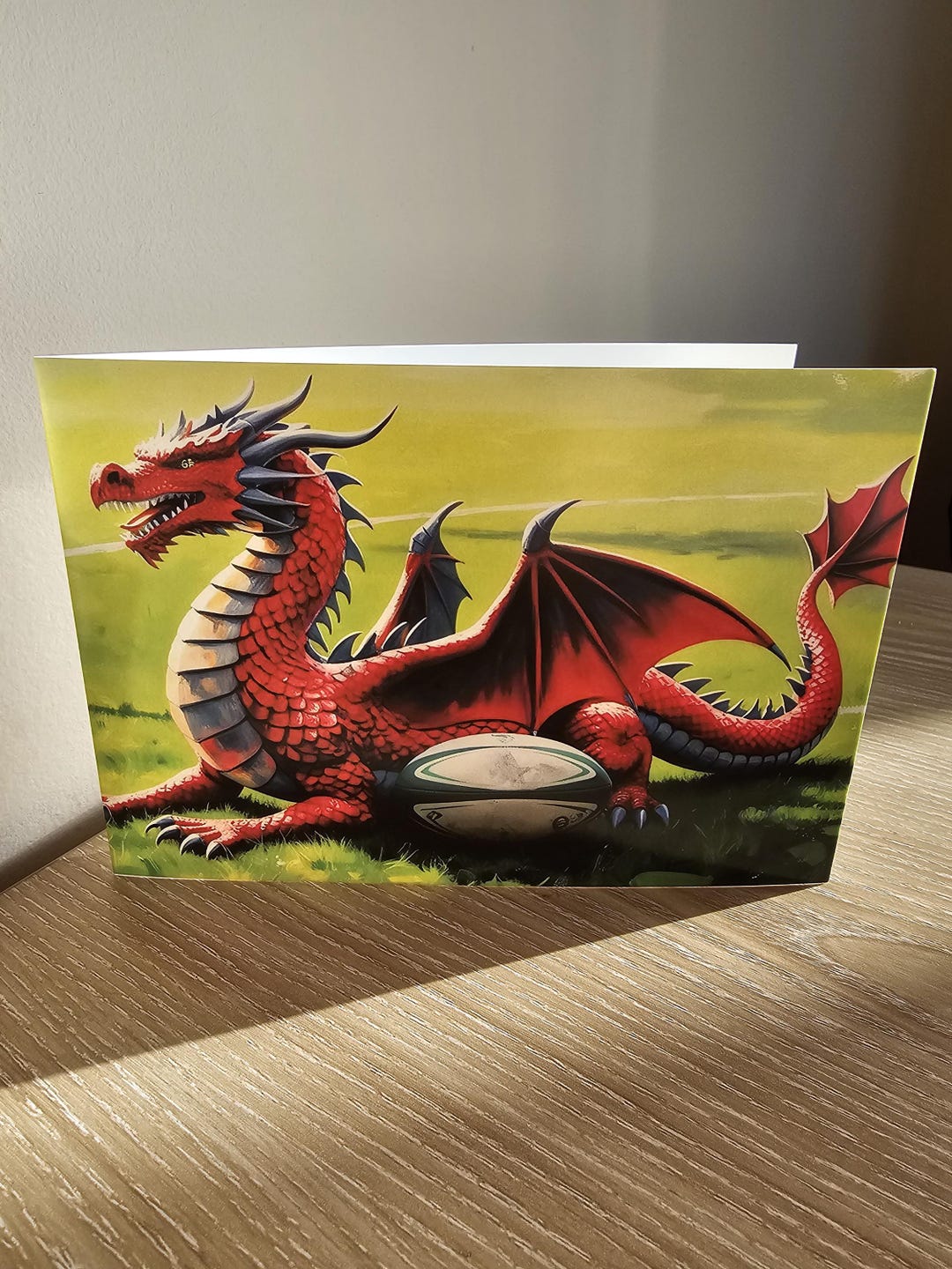 Welsh Dragon Rugby Greeting Card | Birthday Card | Thank You Card ...