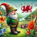 Welsh Garden Gnome Art Print – Red Dragon, Male Choir, Celtic Gift With ...