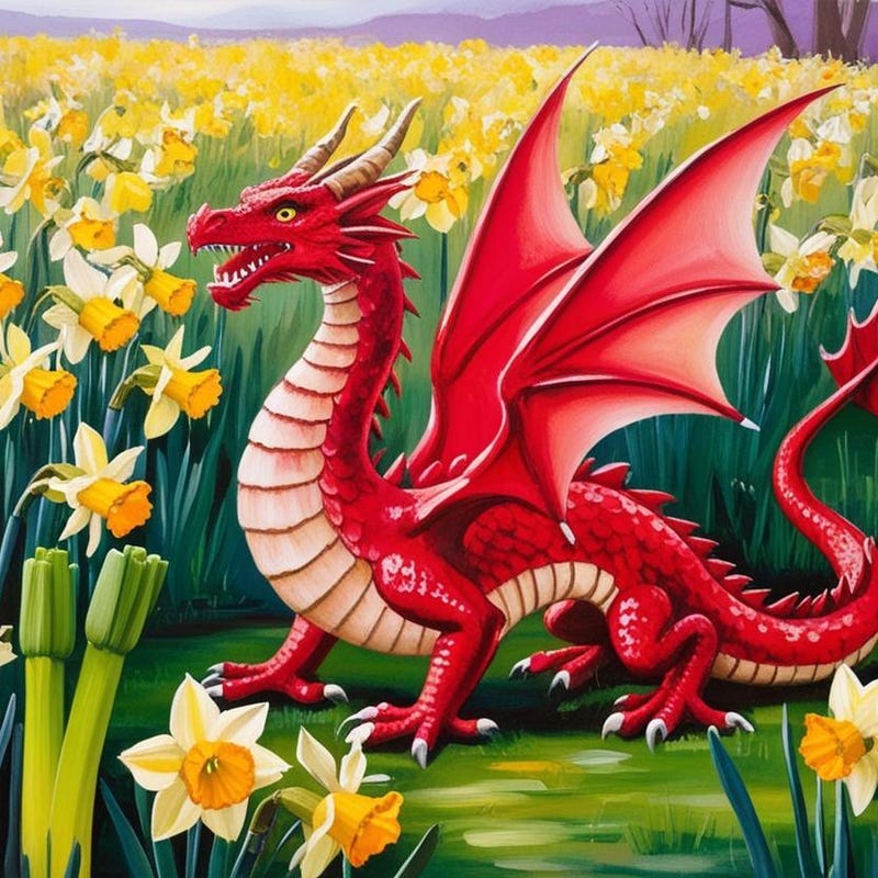 Welsh Dragon - Etsy