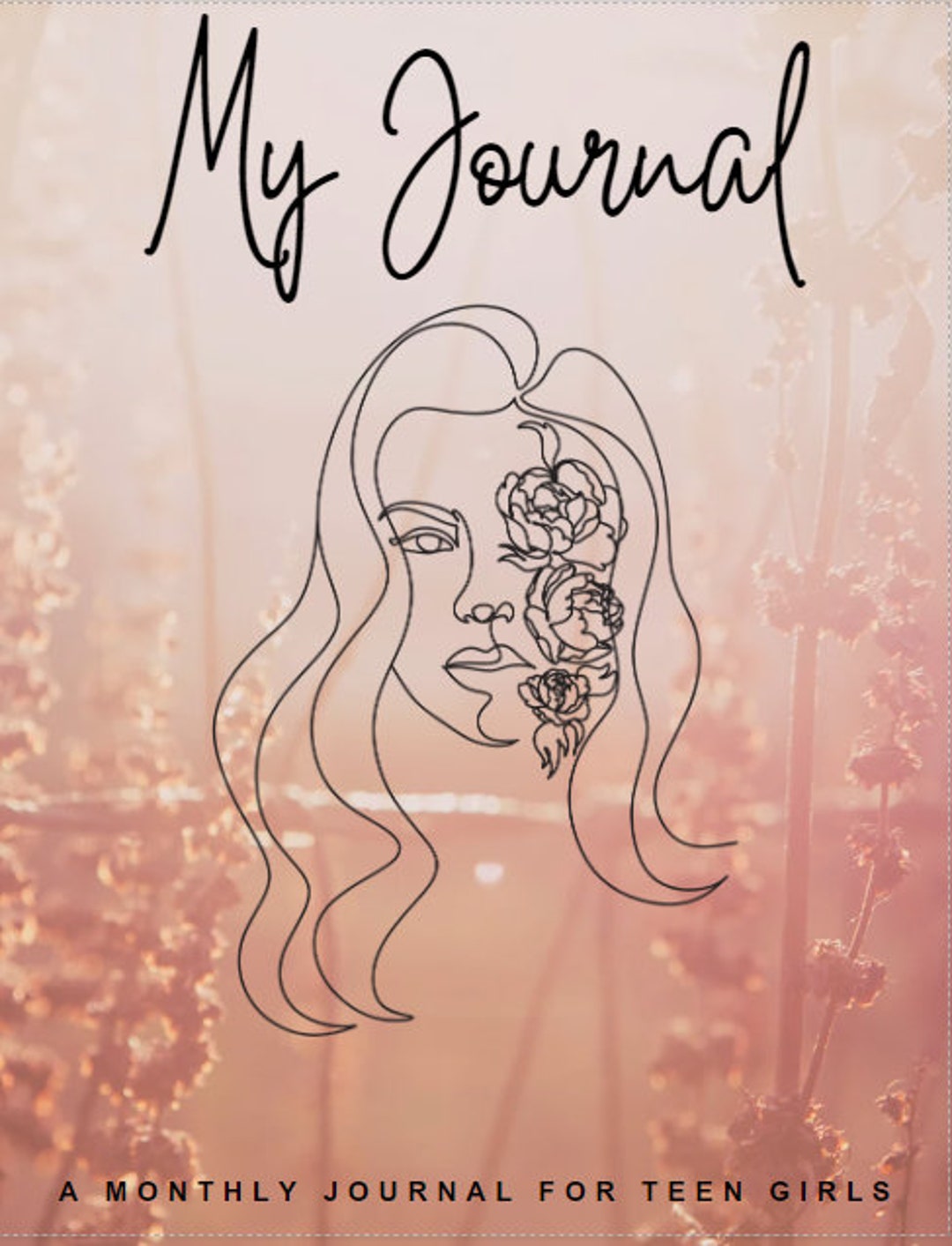 Teen Girls' Journal, Monthly Journal, Habit Tracker, Period Tracker ...