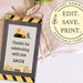 Editable Construction Favor Tag Printable Construction - Etsy