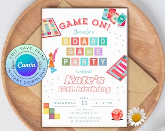 Editable Game Night Invitation, Printable Game Night Invite, Game ...