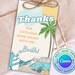 Editable Beach Bash Favor Tag, Printable Surf Birthday Thank You Tag ...