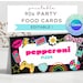 Editable 90s Food Labels, Printable Retro Party Food Cards, Printable ...