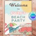 Editable Beach Bash Invitation, Printable Beach Themed Birthday Invite ...