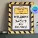 Editable Construction Birthday Welcome Sign, Printable Truck Birthday ...