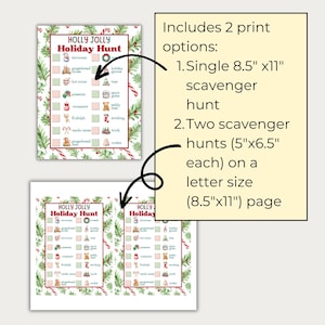 Christmas Scavenger Hunt, Printable Holiday Scavenger Hunt, Christmas ...