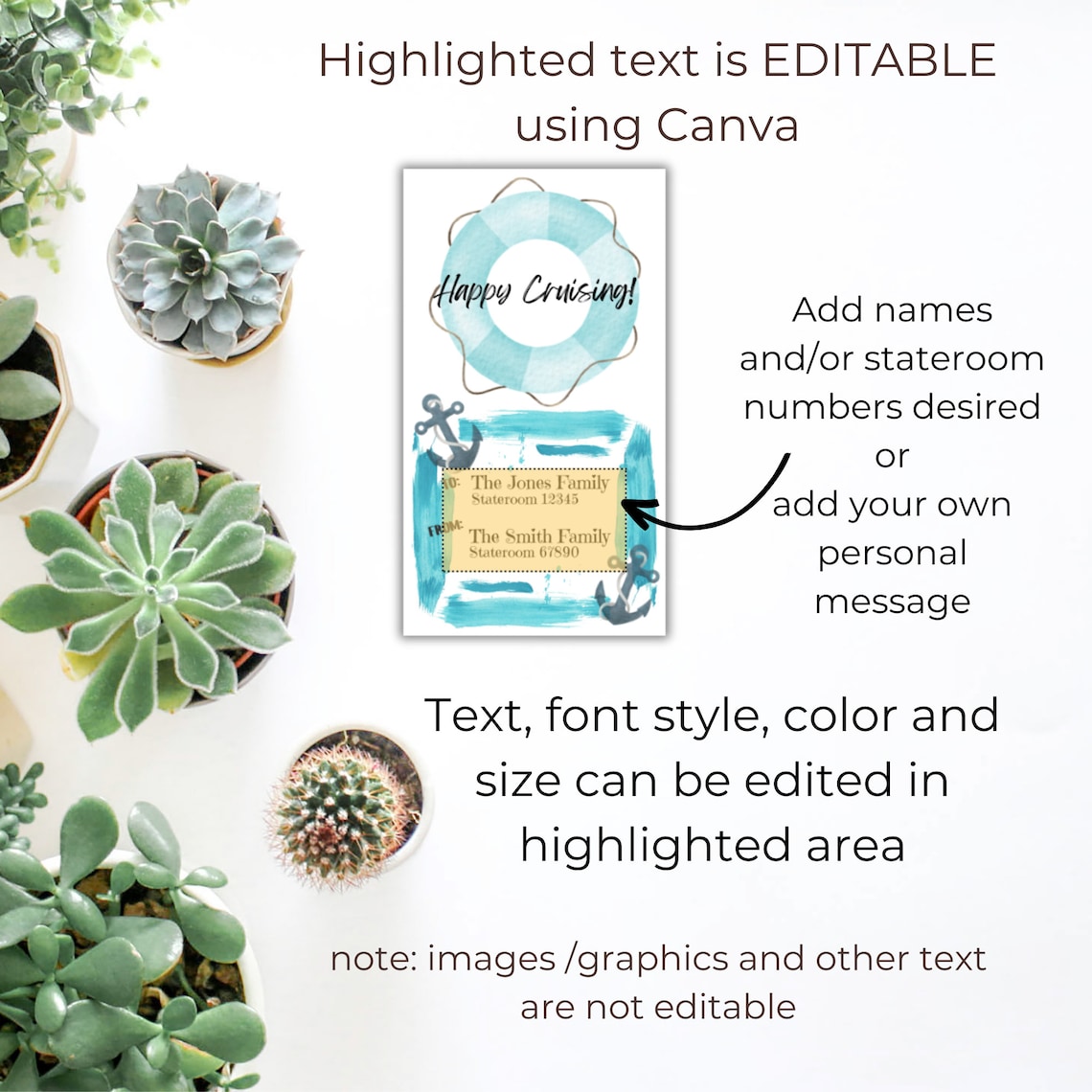 Editable Cruise Gift Exchange Tags, Printable Cruise Fish Extend Gift ...