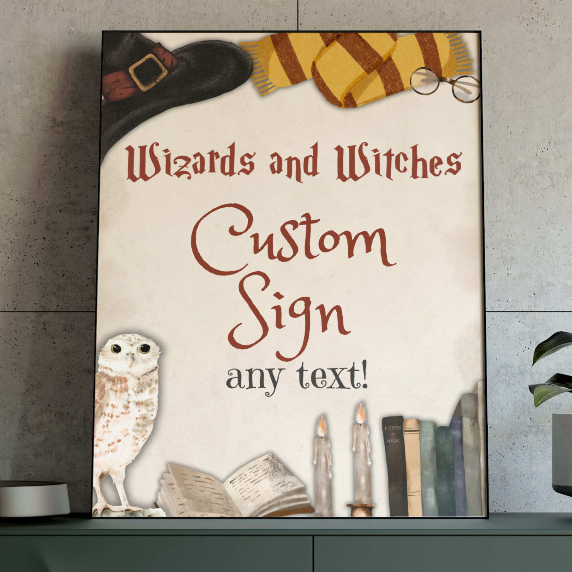 Editable Wizard Party Sign, Printable Magic School Sign, DIGITAL ...