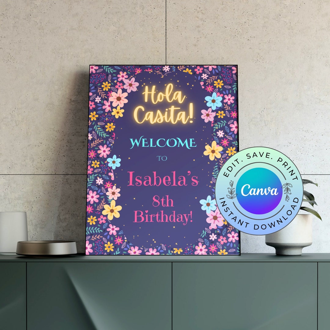 Editable Encanto Welcome Sign, Printable Encanto Party Sign, Printable ...