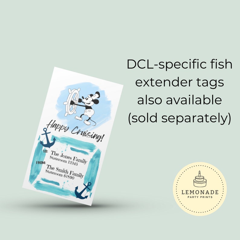 Editable Cruise Gift Exchange Tags, Printable Cruise Fish Extend Gift ...