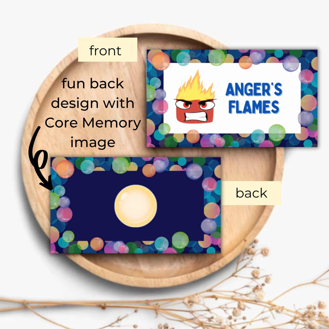 Editable Inside Out Food Cards, Inside Out 2 Food Labels, Inside Out ...