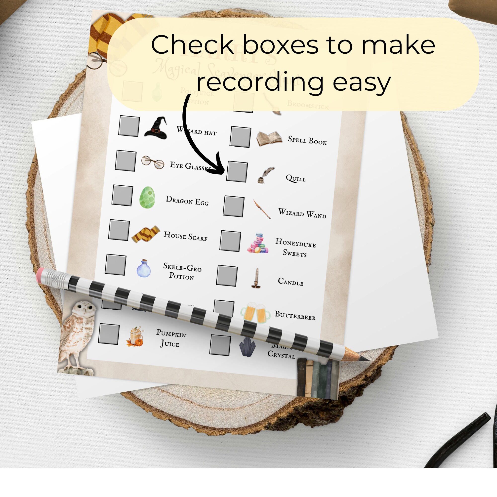 Personalizable Wizard Scavenger Hunt, Printable Magic School Scavenger ...