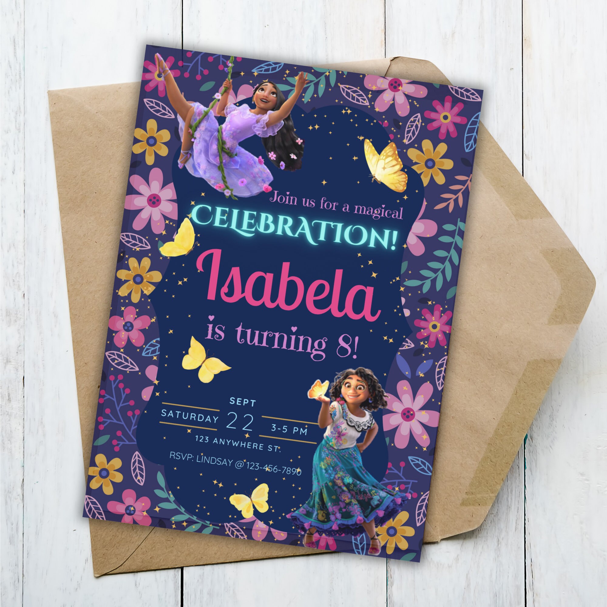 Editable Encanto Birthday Invitation, Printable Encanto Party Invite ...