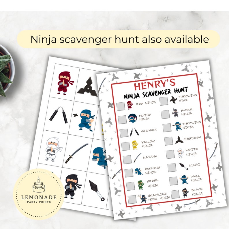 Editable Ninja Favor Tag, Printable Ninja Gift Tag, Ninja Thank You Tag ...
