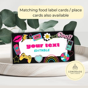 Editable 90s Favor Tag, Printable 90s Birthday Thank You Tag, Printable ...