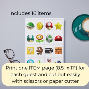 Personalizable Mario Scavenger Hunt, Printable Video Game Scavenger ...