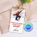 Editable Spiderman Favor Tag, Printable Spider Thank You Tag, Digital ...