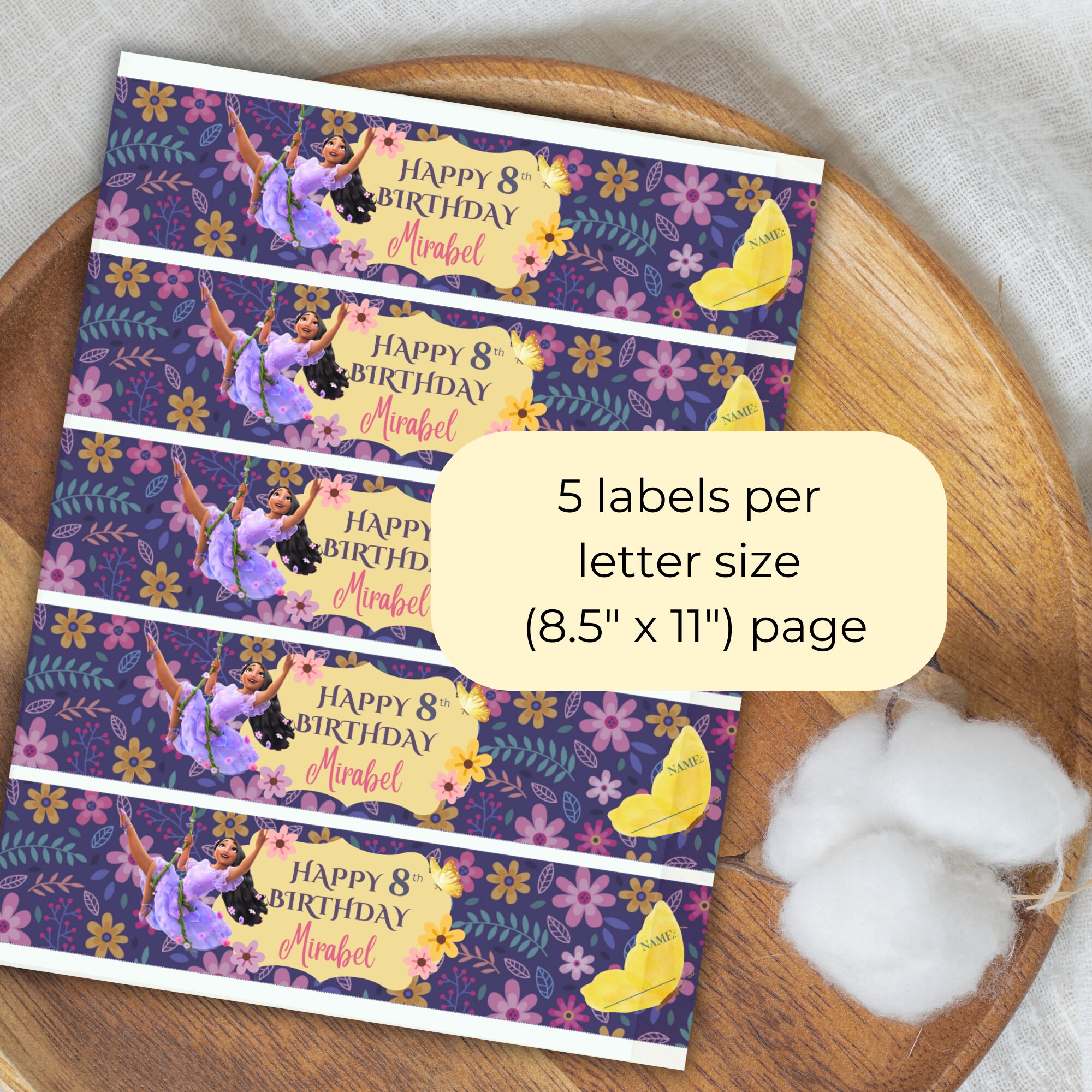 Editable Encanto Birthday Water Bottle Labels, Encanto Party Decor ...