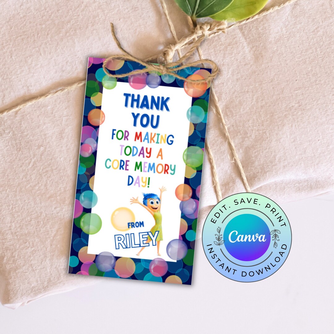 Editable Inside Out Favor Tag, Printable Inside Out 2 Gift Tag ...