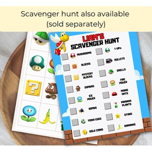 Editable Mario Party Food Label Cards, Printable Mario Food Tents ...
