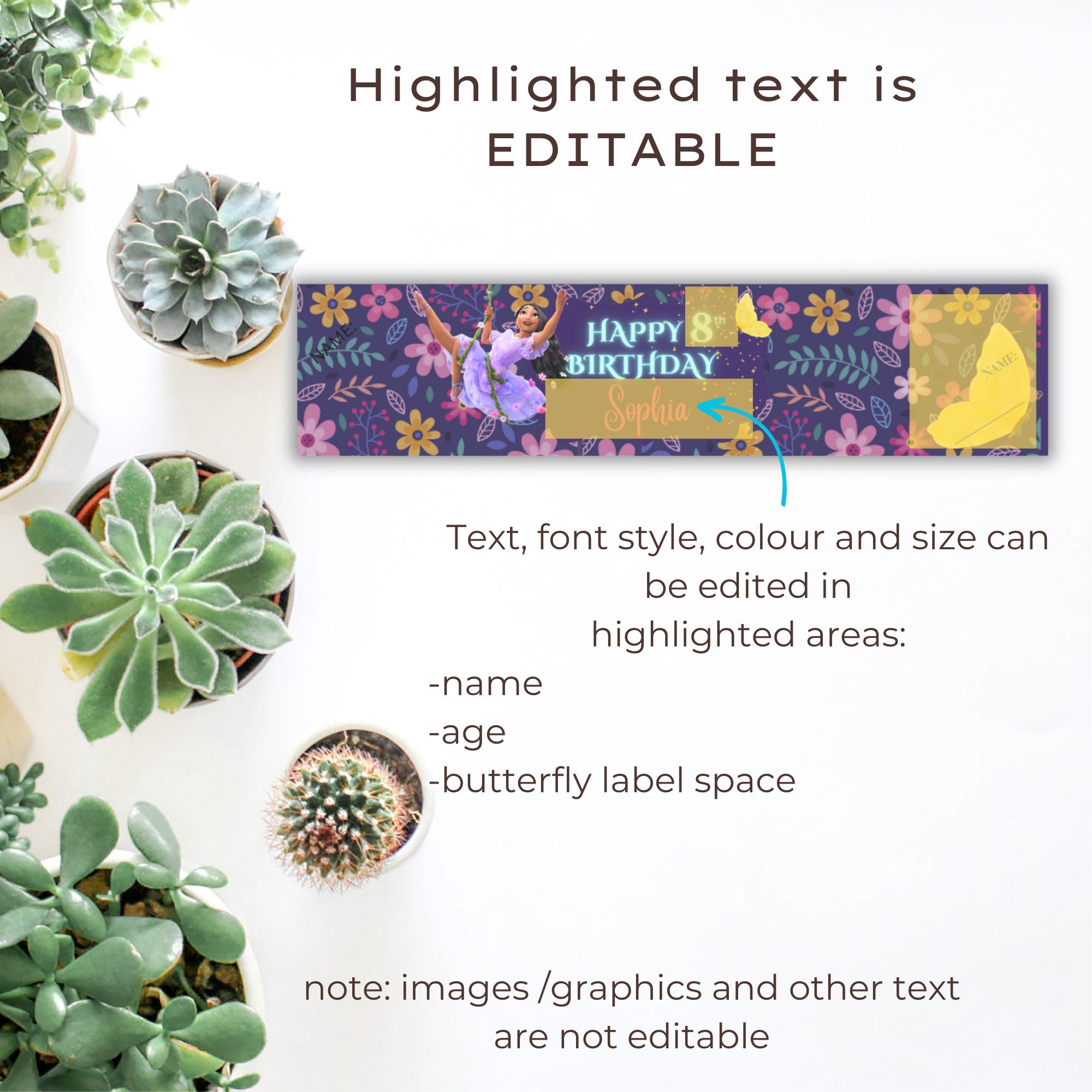 Encanto Water Bottle Labels, Editable Encanto Birthday Water Labels ...