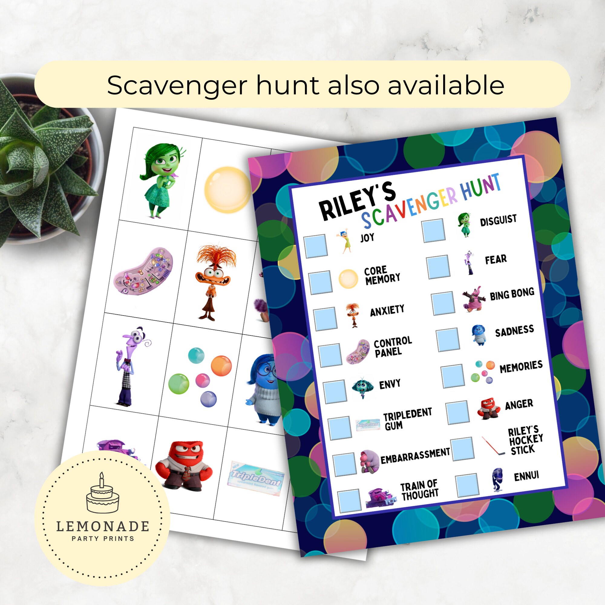 Editable Inside Out Food Cards, Inside Out 2 Food Labels, Inside Out ...