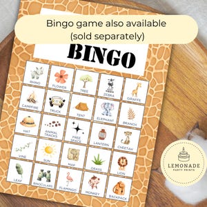 Personalizable Safari Scavenger Hunt, Printable Safari Animals Treasure ...