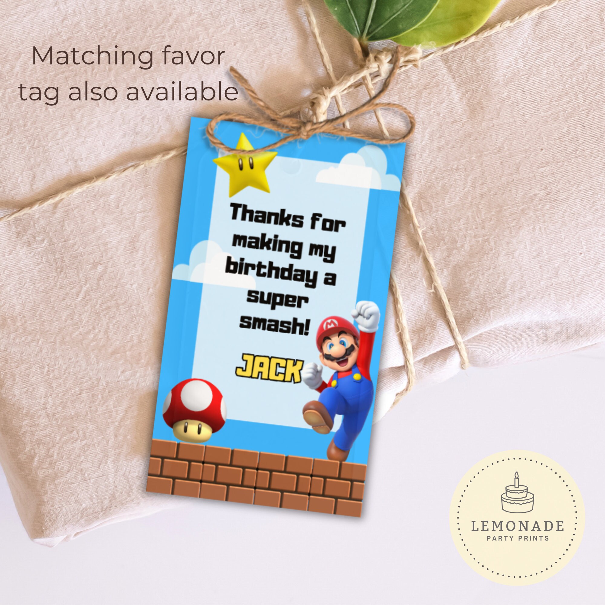 Printable Mario Water Bottle Labels, Printable Mario Party Bottle Wraps ...