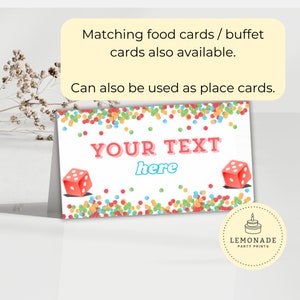Editable Board Game Party Welcome Sign, Printable Game Night Party Sign ...