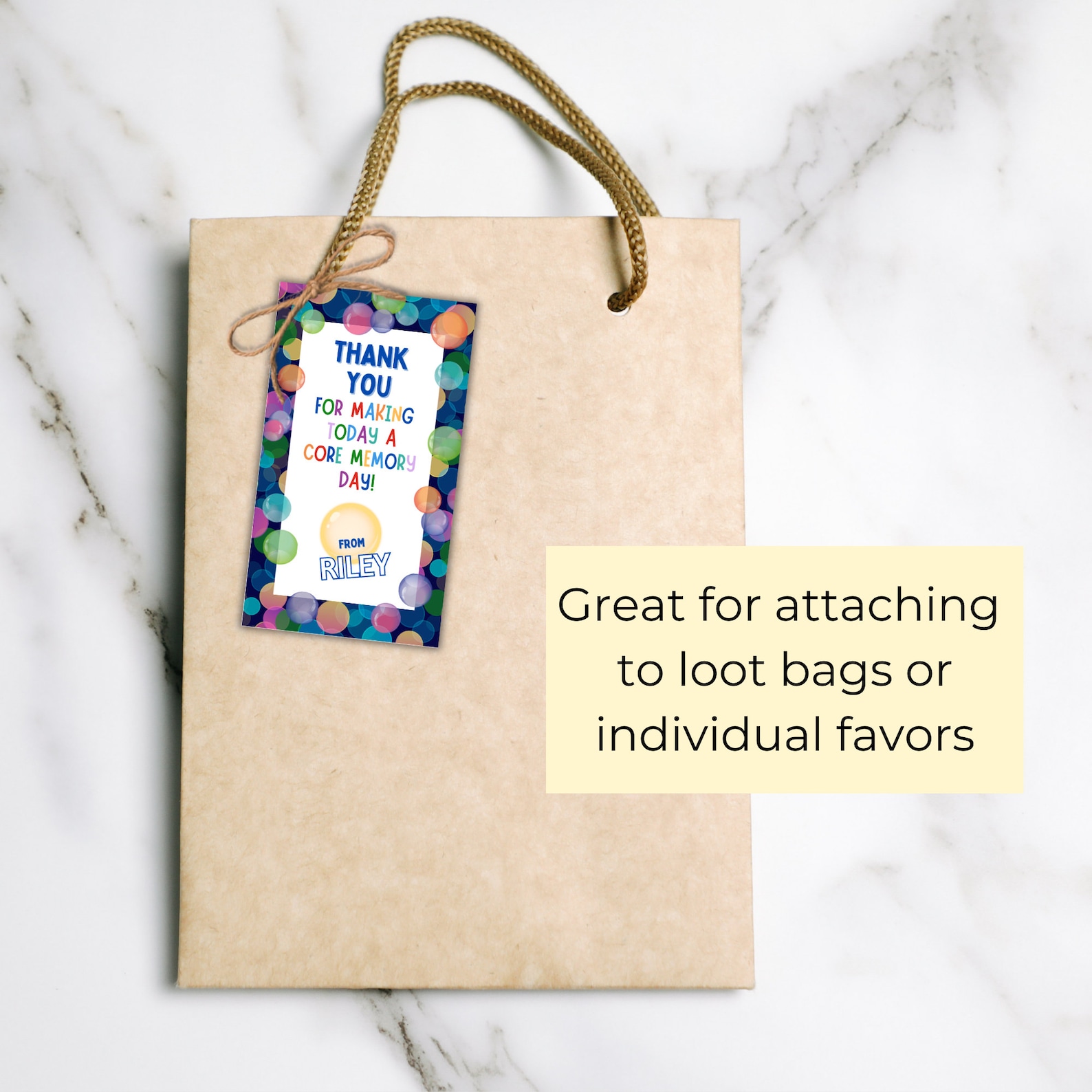 Inside Out Favor Tag, Editable Inside Out 2 Gift Tag, Printable Inside ...