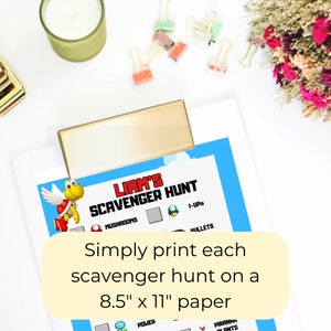 Personalizable Mario Scavenger Hunt, Printable Video Game Scavenger ...