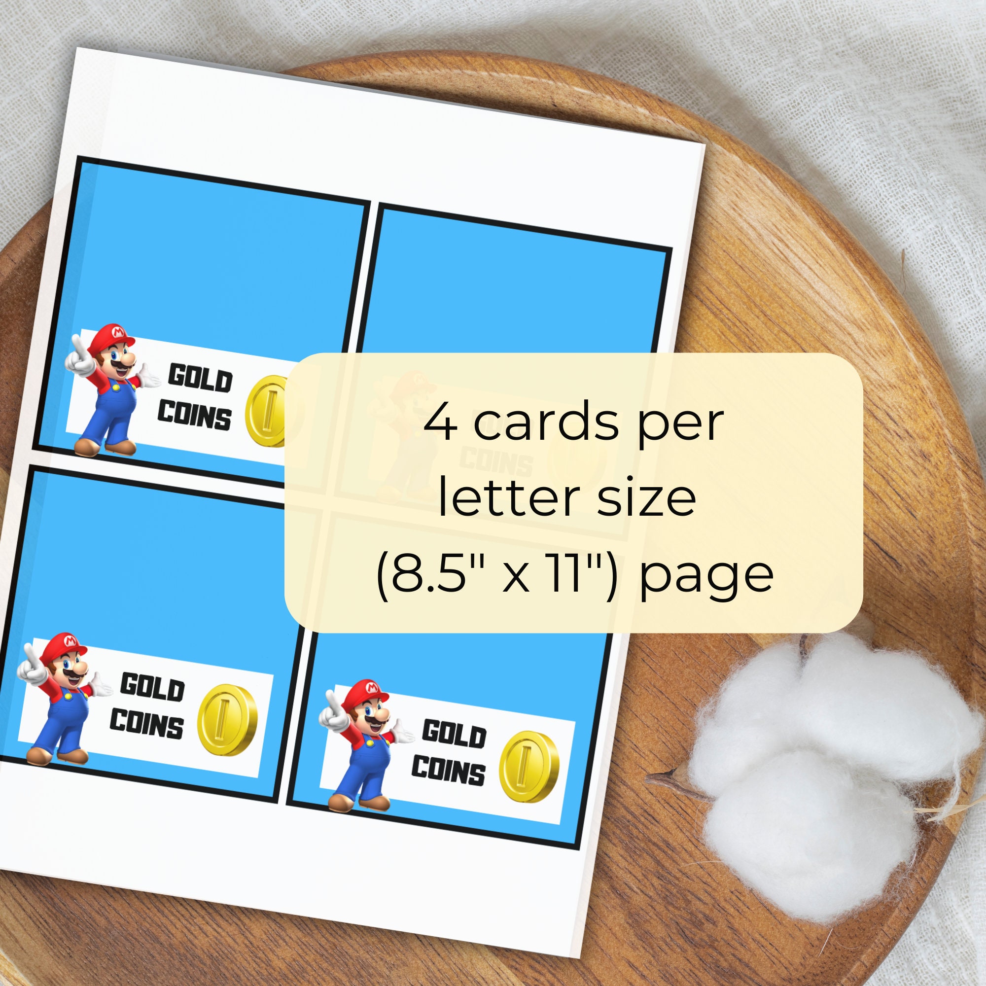 Printable Mario Treat Bag Labels Editable Mario Food Cards - Etsy