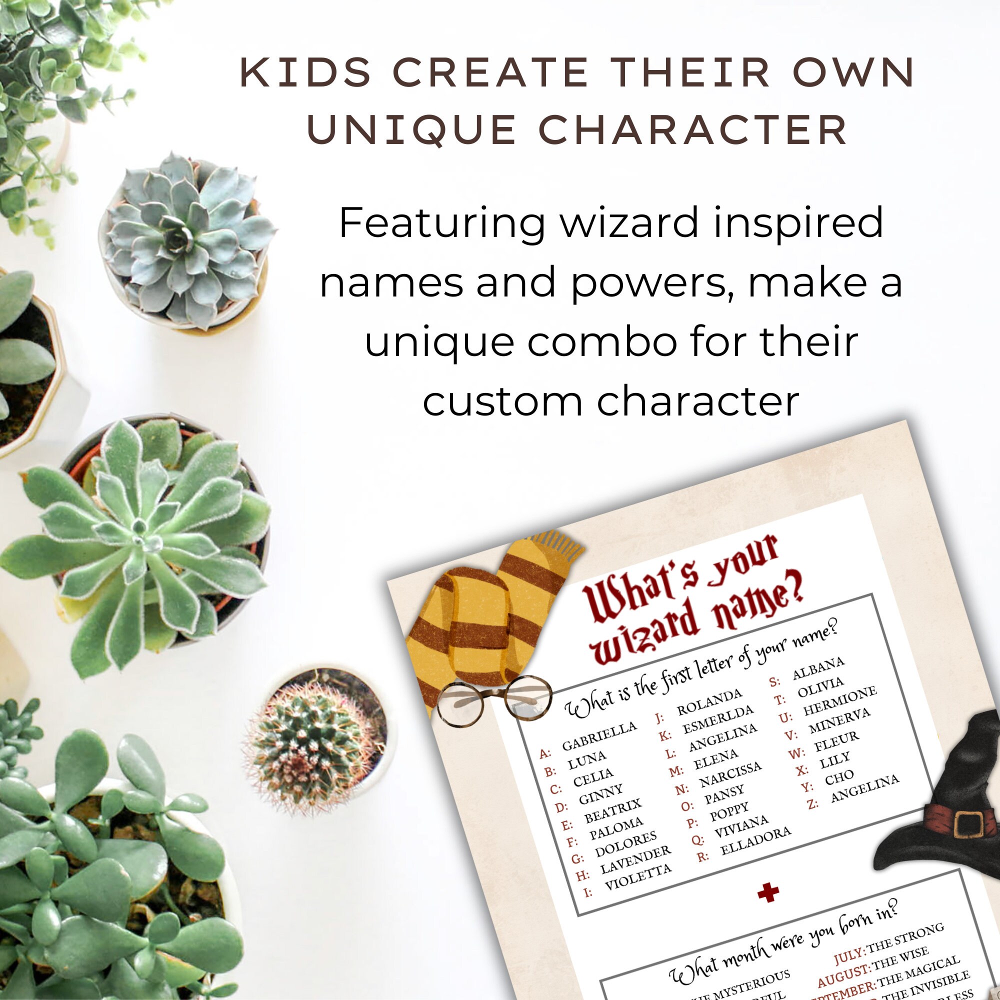 Wizard Name Generator, Printable Magic School Party Game, Wizard Party ...