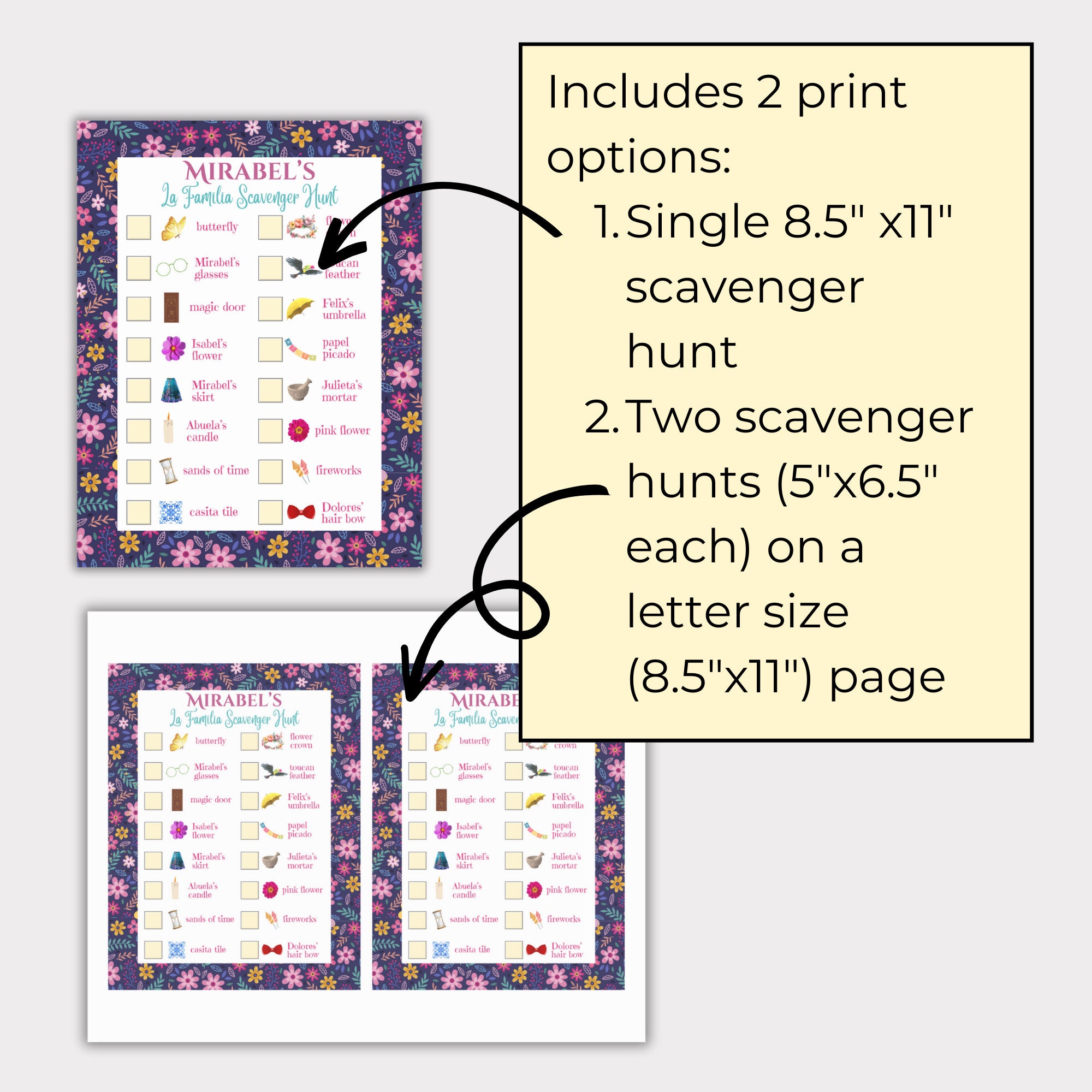 Personalizable Encanto Scavenger Hunt, Encanto Birthday Party Game ...