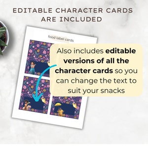 Editable Encanto Food Cards, Printable Encanto Food Label, Printable ...