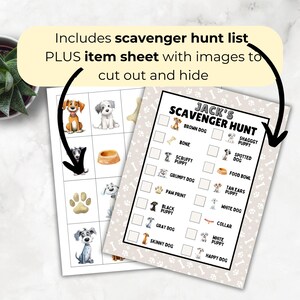 Personalized Dog Birthday Scavenger Hunt, Dog Party Game, DIGITAL ...