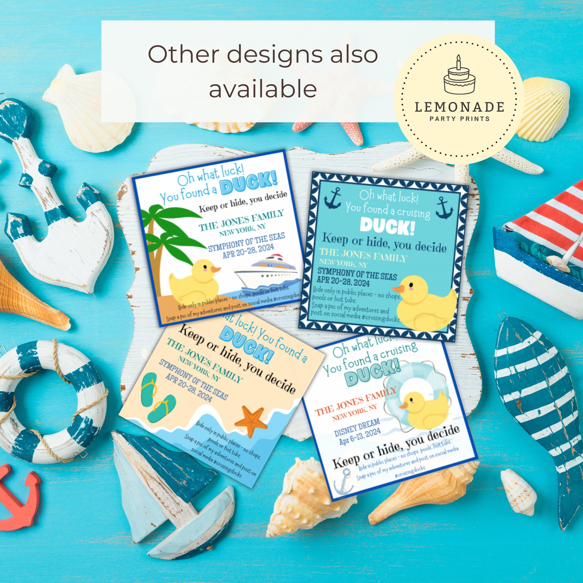 Editable Cruising Duck Tags, Printable Cruise Ship Duck Tags, Cruise ...