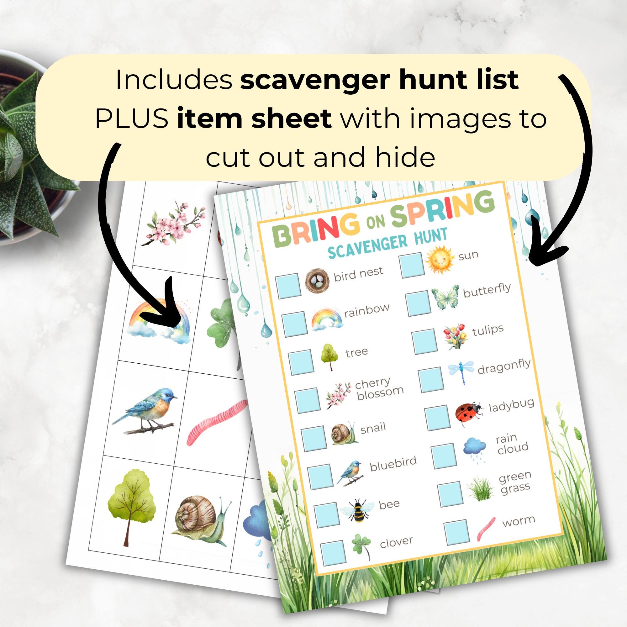 Spring Nature Scavenger Hunt: Printable Class Activity (digital ...