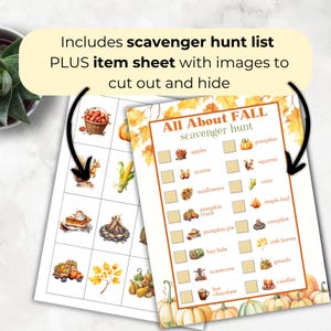 Fall Scavenger Hunt • Printable Autumn Scavenger Hunt • Thanksgiving ...