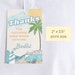 Editable Beach Bash Favor Tag, Printable Surf Birthday Thank You Tag ...
