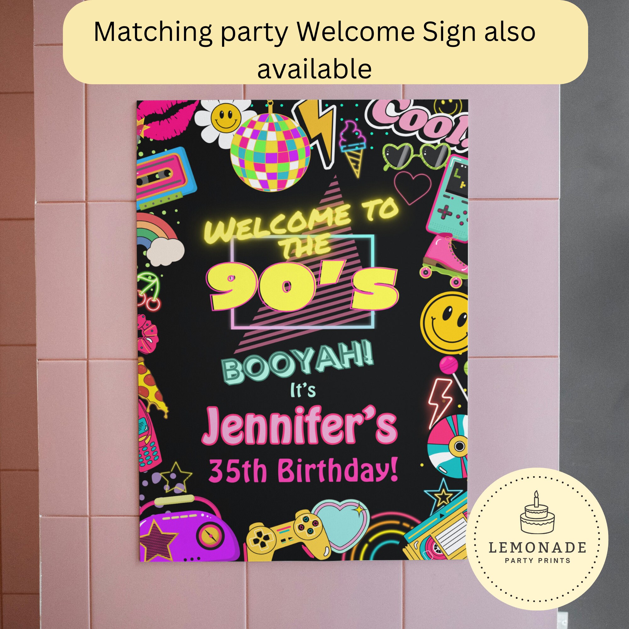 Editable 90s Food Labels, Printable 90s Party Food Cards, 90s Birthday ...