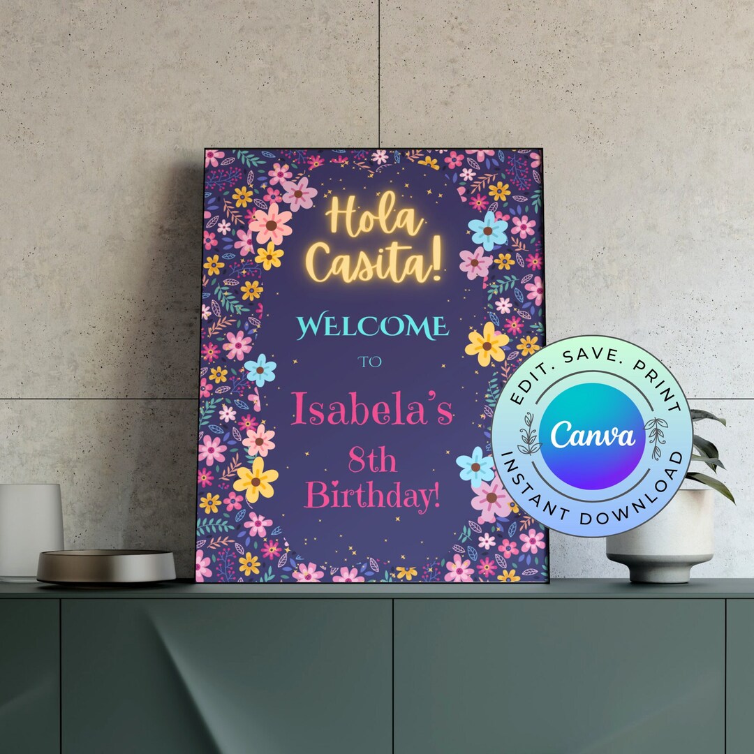 Editable Encanto Welcome Sign, Printable Encanto Party Sign, Printable ...