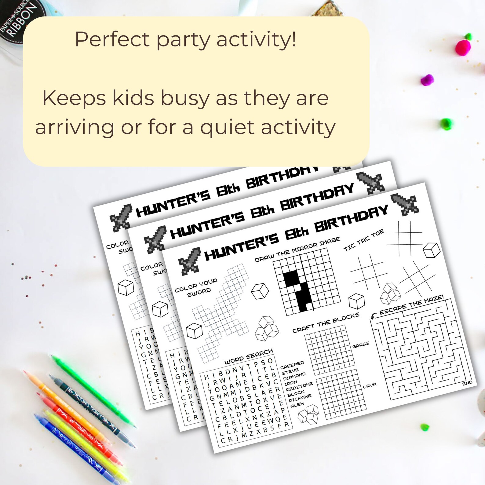Personalizable Encanto Birthday Party Activity Sheet (digital Download ...