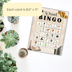 Wizard Bingo, Printable Wizard Party Game, Wizard Party Activity ...