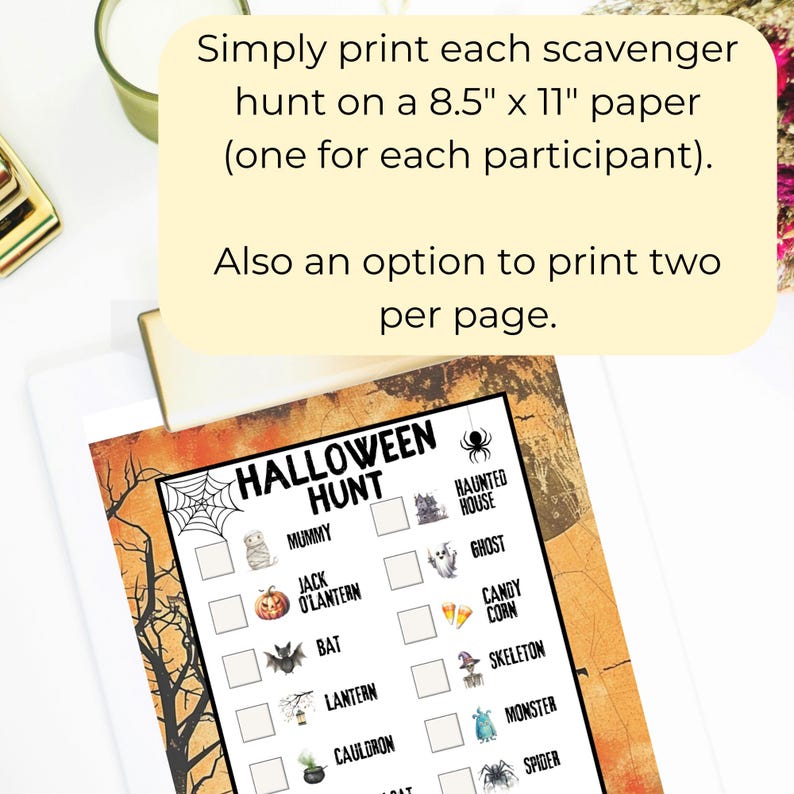 Halloween Scavenger Hunt • Printable Halloween Scavenger Hunt ...