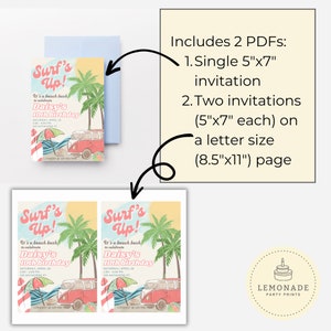 Editable Beach Bash Invitation, Printable Beach Themed Birthday Invite ...