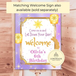 Rapunzel Favor Tag, Editable Rapunzel Gift Tag, Printable Rapunzel ...