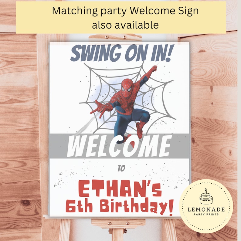 Editable Spiderman Favor Tag, Printable Spider Thank You Tag, Digital ...