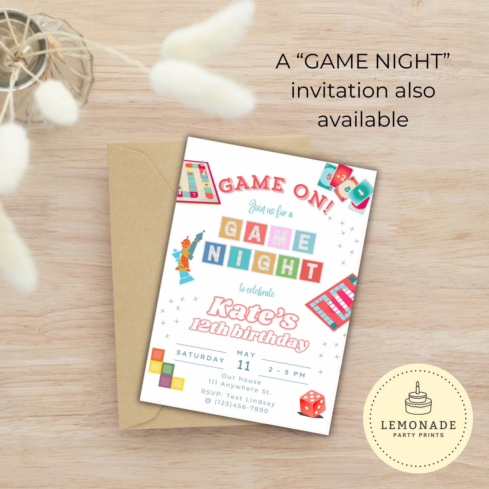 Editable Game Night Welcome Sign, Printable Game Night Party Banner ...